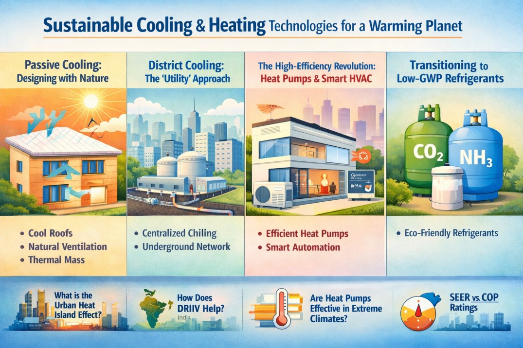 Sustainable Cooling & Heating Technologies for a Warming Planet